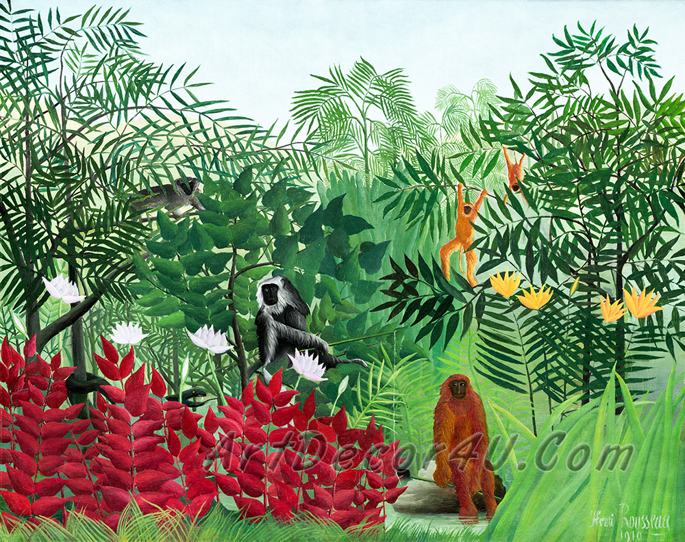 Henri Rousseau Tropical Forest With Monkeys Download.